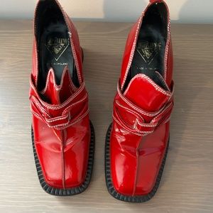 John Fluevog | Shoes | Vintage John Fluevog Made In England Red Patent ...